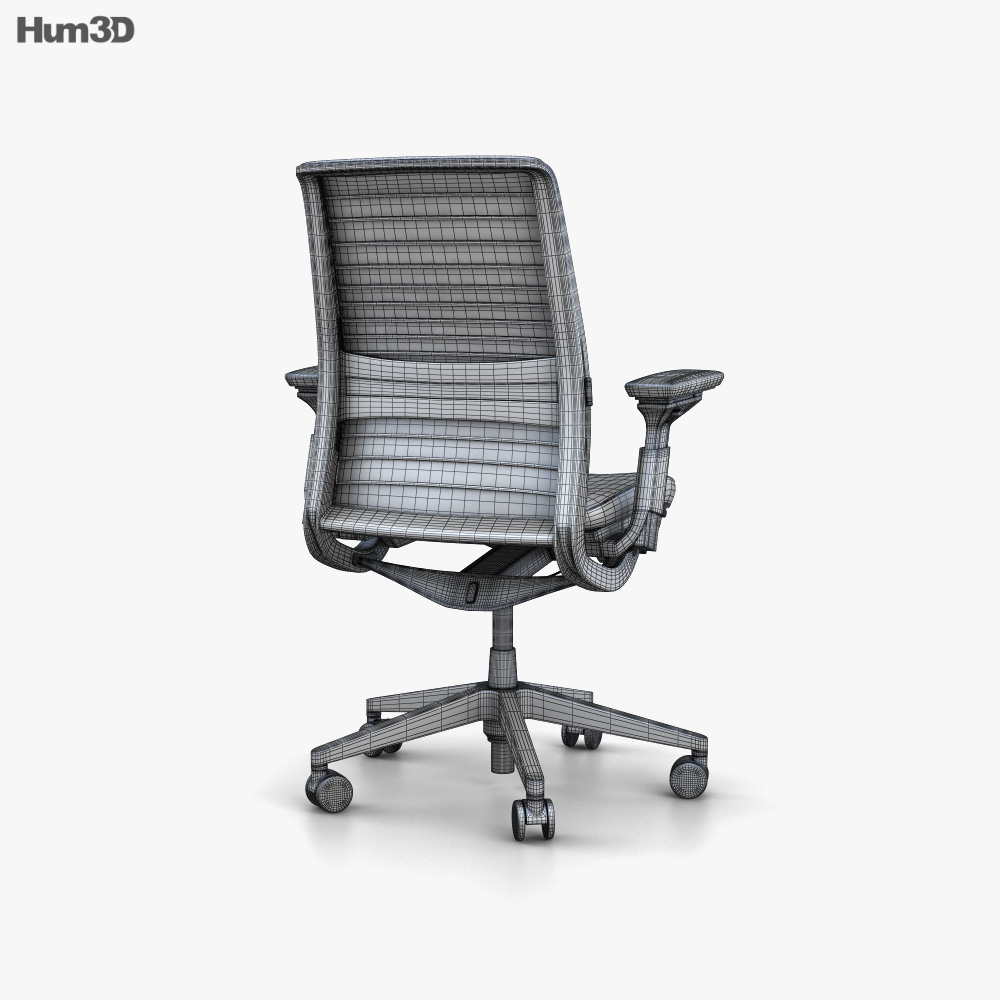 Steelcase Think Office chair 3D model - Download in MAX, OBJ, FBX, C4D