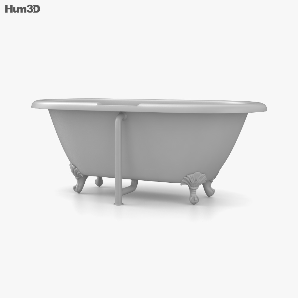 Streamline Clawfoot Bath 3D model - Download in MAX, OBJ, FBX, C4D