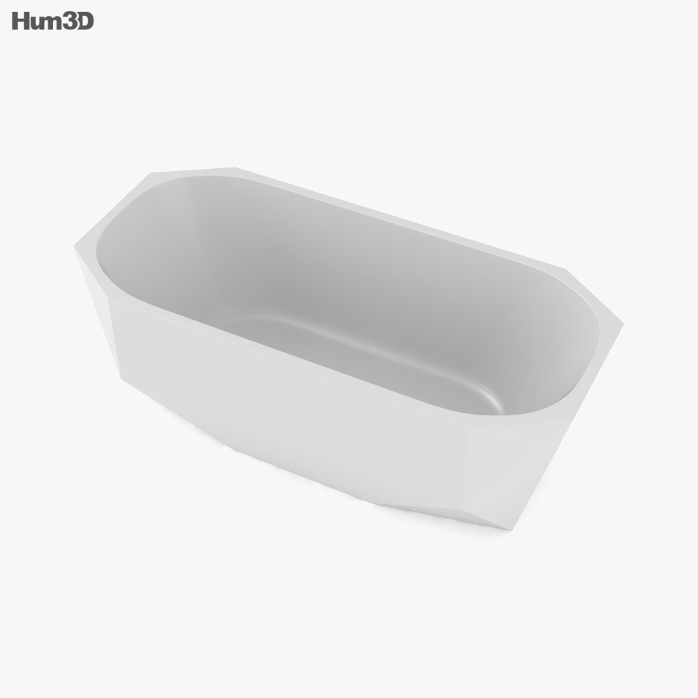 Streamline Soaking Freestanding Internal Drain Bath 3D model - Download ...
