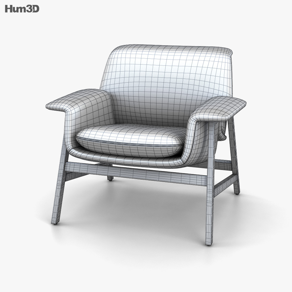 Tacchini Agnese Armchair 3D model - Download in MAX, OBJ, FBX, C4D