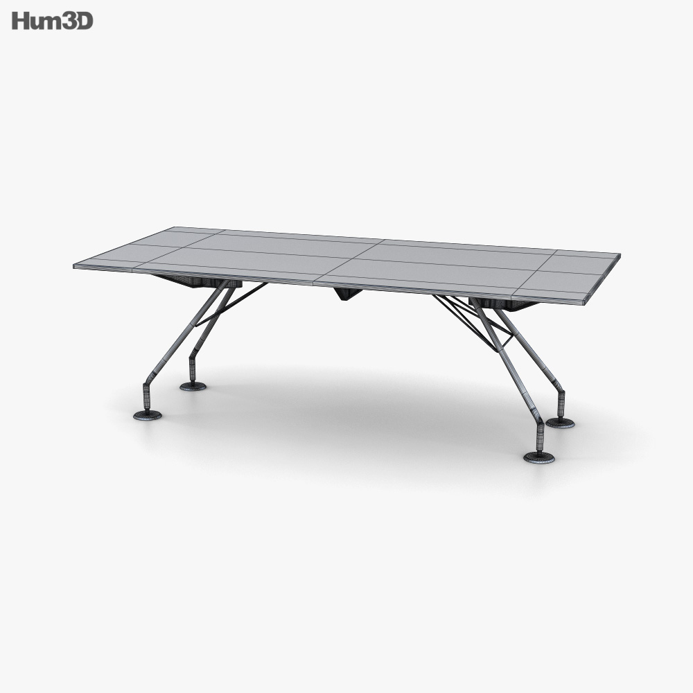 Tecno Nomos Table 3D model - Download in MAX, OBJ, FBX, C4D