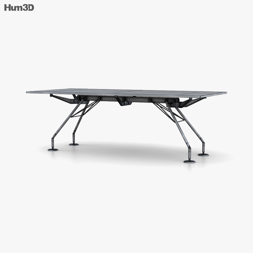 Tecno Nomos Table 3D model - Download in MAX, OBJ, FBX, C4D