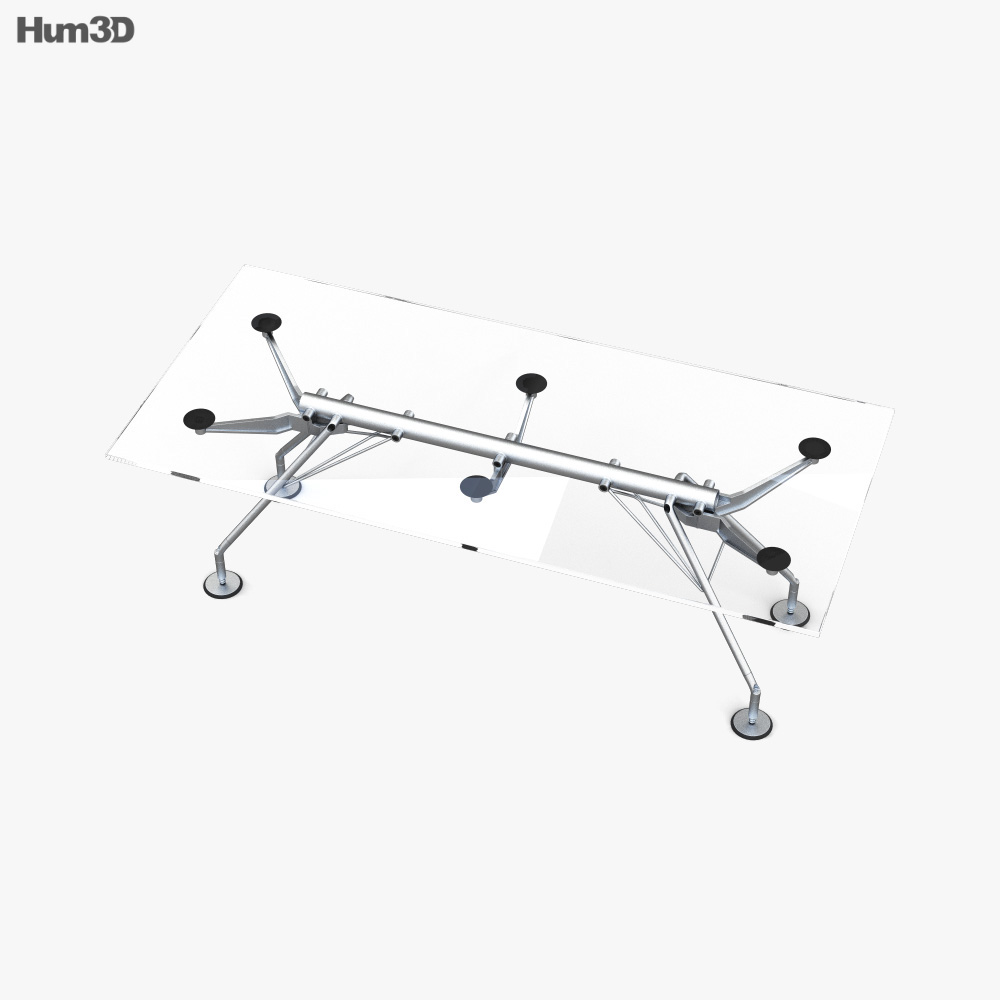 Tecno Nomos Table 3D model - Download in MAX, OBJ, FBX, C4D