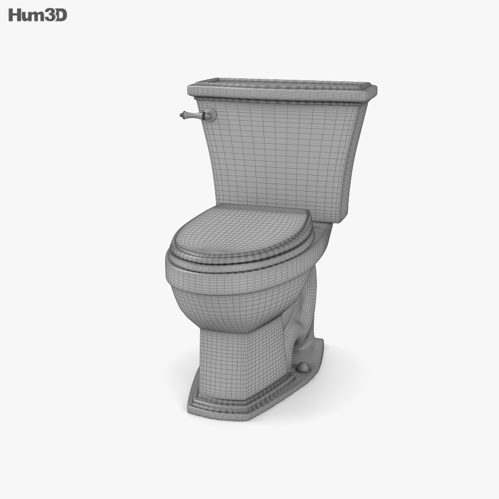 Toto Clayton Height toilet 3D model - Download in MAX, OBJ, FBX, C4D