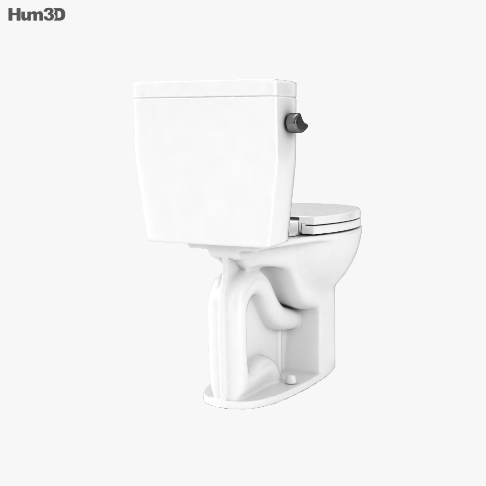 Toto Entrada Close Coupled Elongated Two Piece toilet 3D model ...