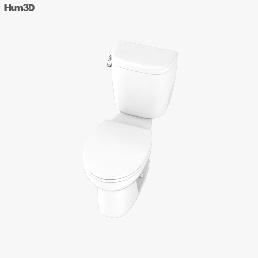 Toto Entrada Close Coupled Elongated Two Piece toilet 3D model ...