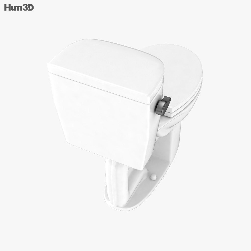 Toto Entrada Close Coupled Elongated Two Piece toilet 3D model ...