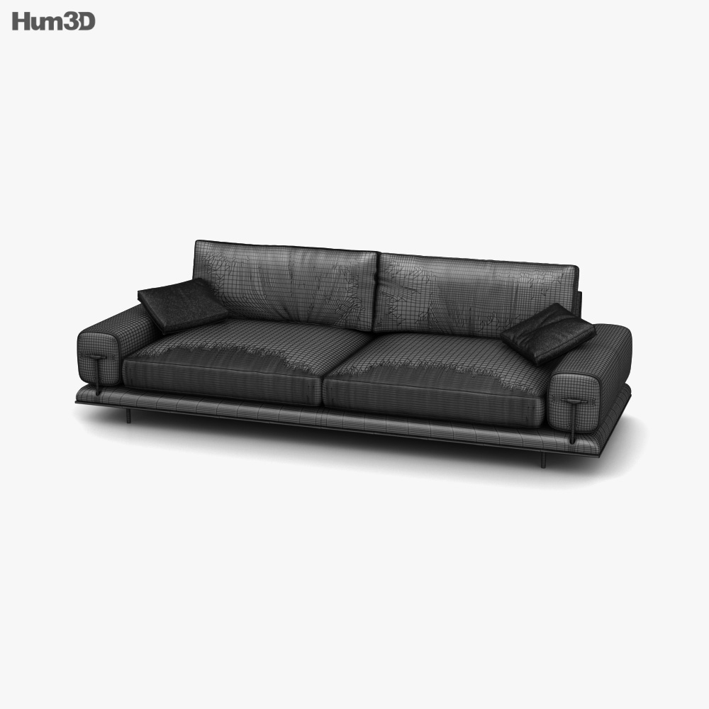 Turri Blues Sofa 3D model - Download in MAX, OBJ, FBX, C4D