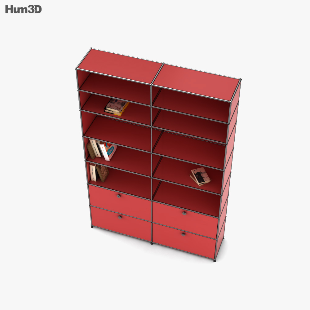 USM Haller Bookshelf 3D model - Download in MAX, OBJ, FBX, C4D