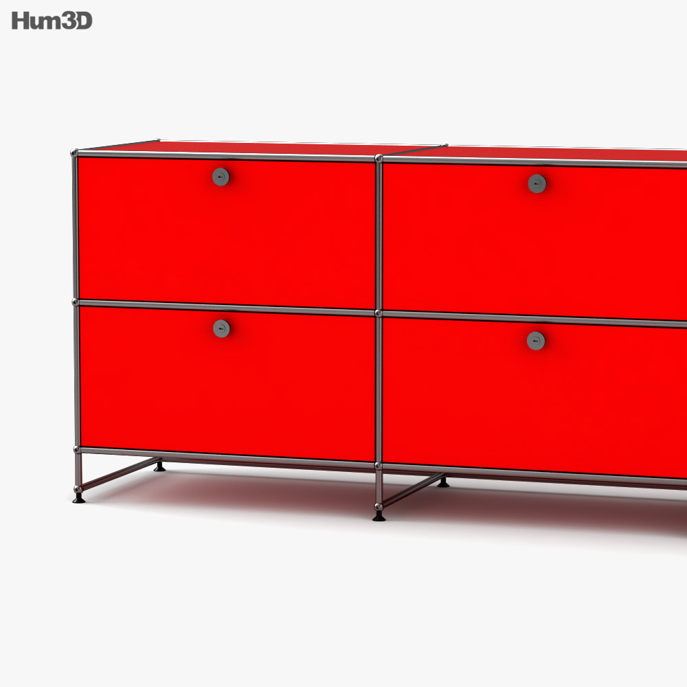 USM Haller Media Sideboard 3D model - Download in MAX, OBJ, FBX, C4D