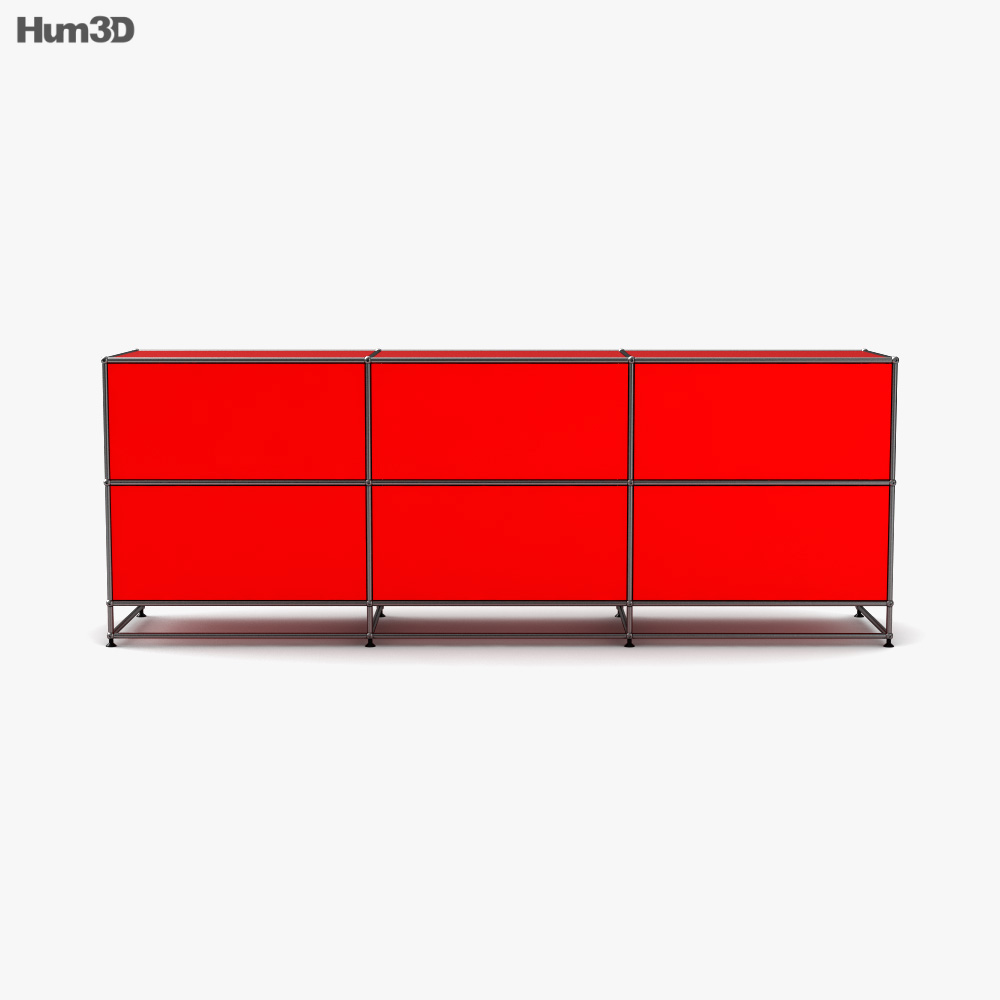 USM Haller Media Sideboard 3D model - Download in MAX, OBJ, FBX, C4D