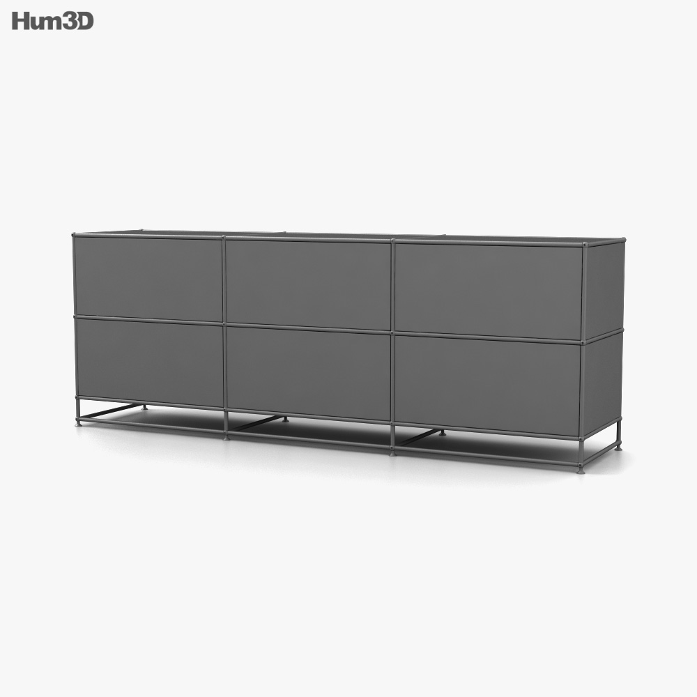 USM Haller Media Sideboard 3D model - Download in MAX, OBJ, FBX, C4D