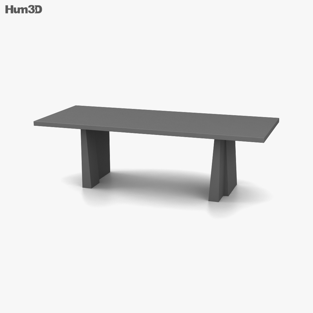 Van Rossum Eli Slim Dining table 3D model - Download in MAX, OBJ, FBX, C4D