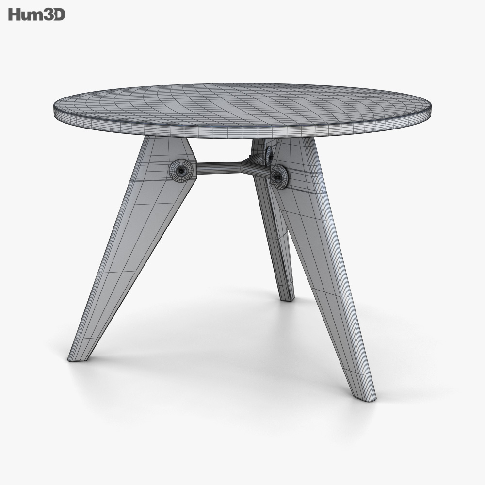 Vitra Gueridon Table 3D model - Download in MAX, OBJ, FBX, C4D