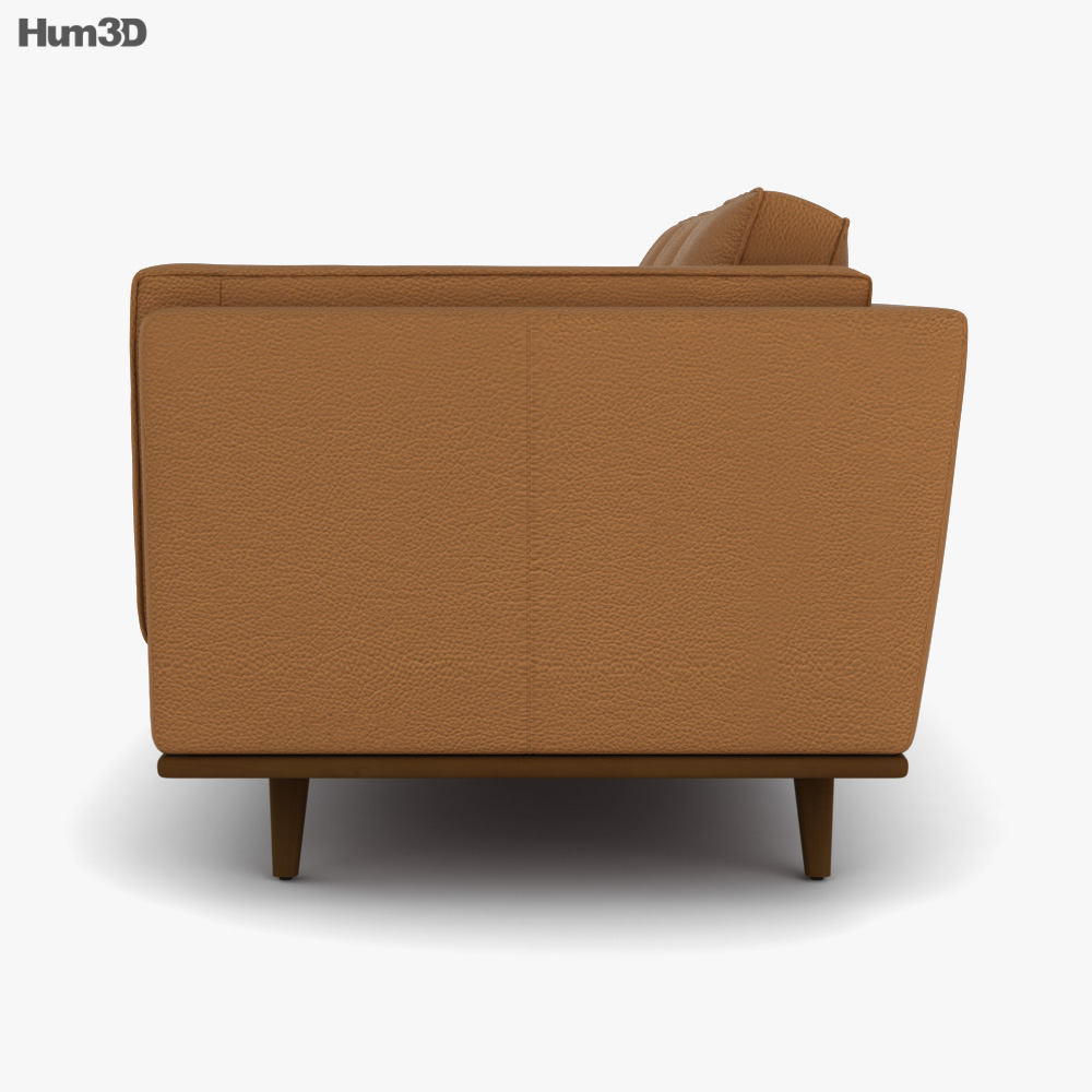 West Elm Zander Sofa 3D model - Download in MAX, OBJ, FBX, C4D