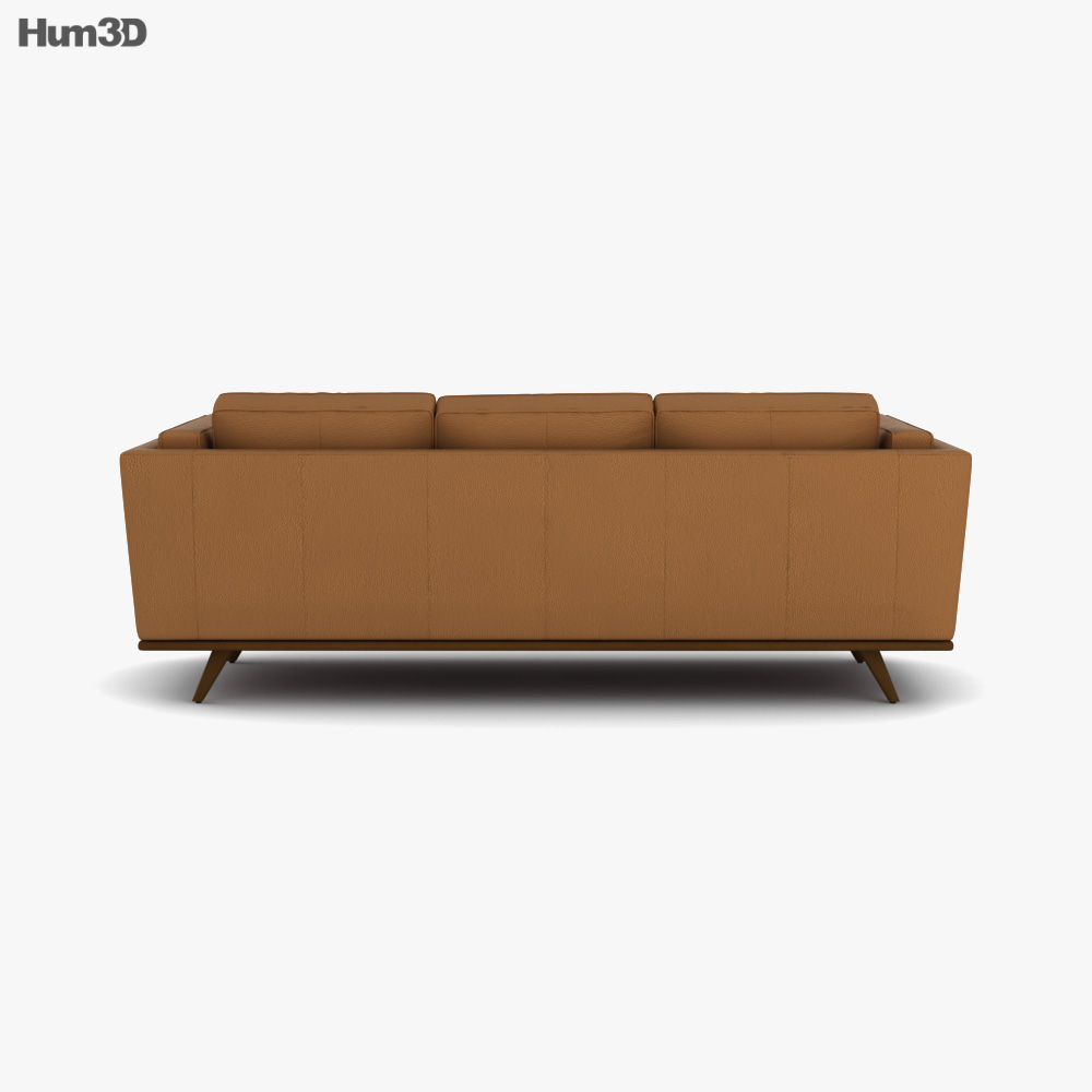 West Elm Zander Sofa 3D model - Download in MAX, OBJ, FBX, C4D