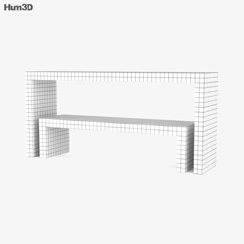 Zanotta Quaderna Console 3D model - Download in MAX, OBJ, FBX, C4D