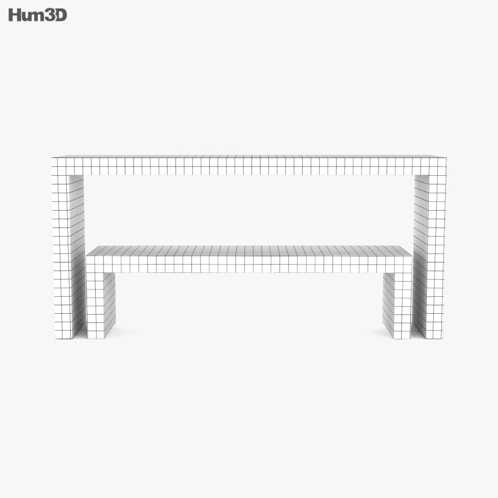 Zanotta Quaderna Console 3D model - Download in MAX, OBJ, FBX, C4D