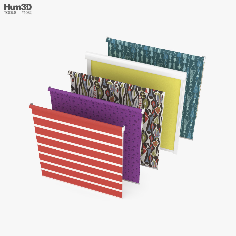 Roller Blinds 3D model - Download in MAX, OBJ, FBX, C4D