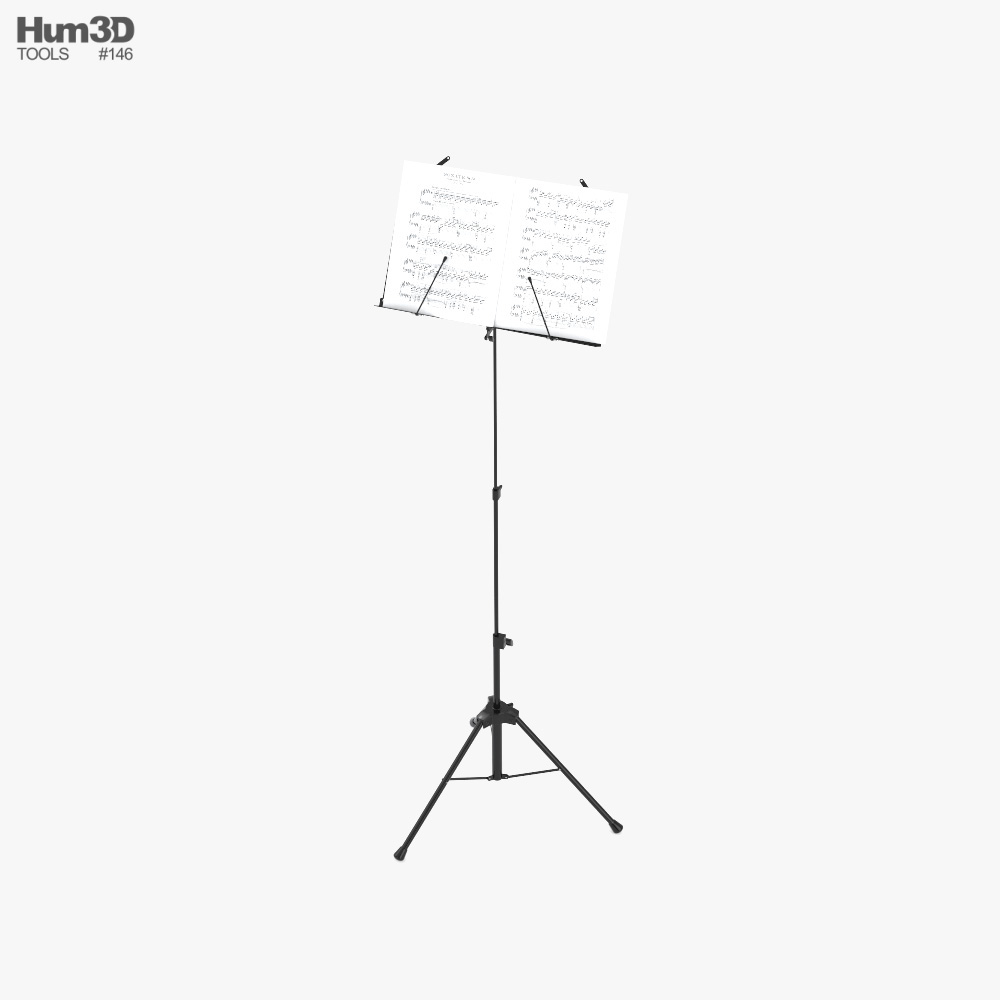 Music Stand 3D model - Download in MAX, OBJ, FBX, C4D