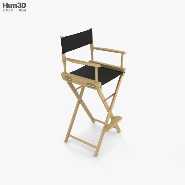 Director chair 3D model - Download in MAX, OBJ, FBX, C4D