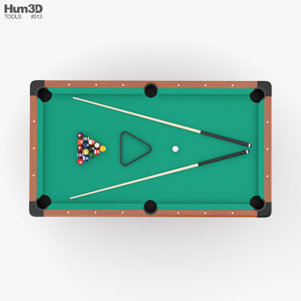 Pool Table 3D model - Download in MAX, OBJ, FBX, C4D