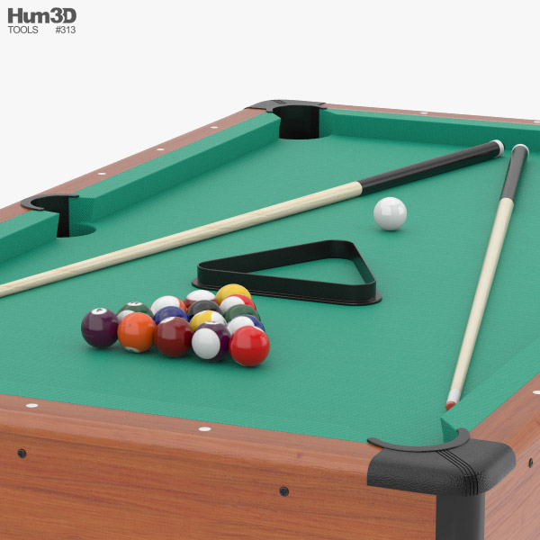 Pool Table 3D model - Download in MAX, OBJ, FBX, C4D