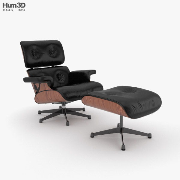 Eames Lounge chair 3D model - Download in MAX, OBJ, FBX, C4D