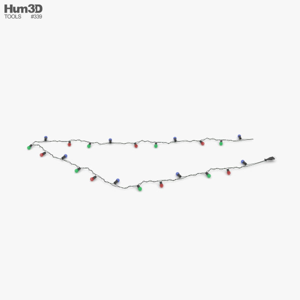 Christmas String Lights 3D model - Download in MAX, OBJ, FBX, C4D