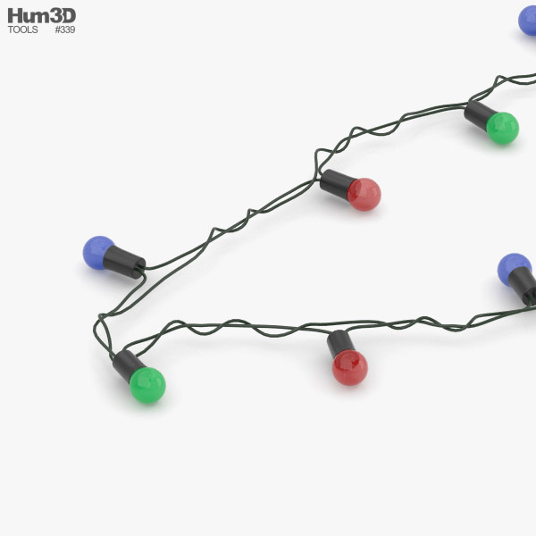 Christmas String Lights 3D model - Download in MAX, OBJ, FBX, C4D