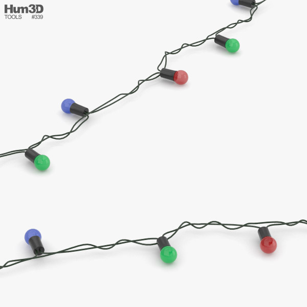 Christmas String Lights 3D model - Download in MAX, OBJ, FBX, C4D
