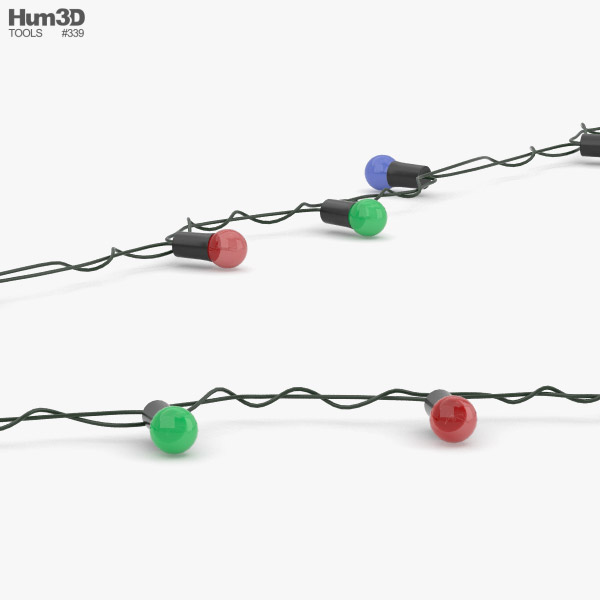 Christmas String Lights 3D model - Download in MAX, OBJ, FBX, C4D