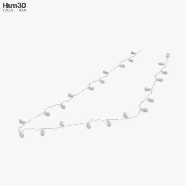 Christmas String Lights 3D model - Download in MAX, OBJ, FBX, C4D