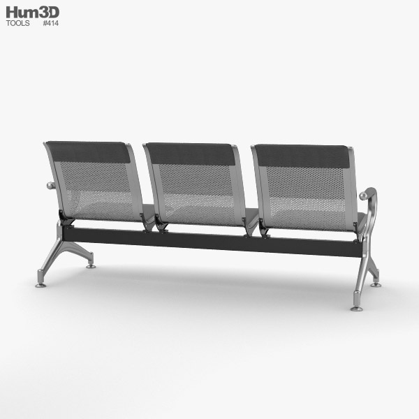 Waiting chair 3D model - Download in MAX, OBJ, FBX, C4D