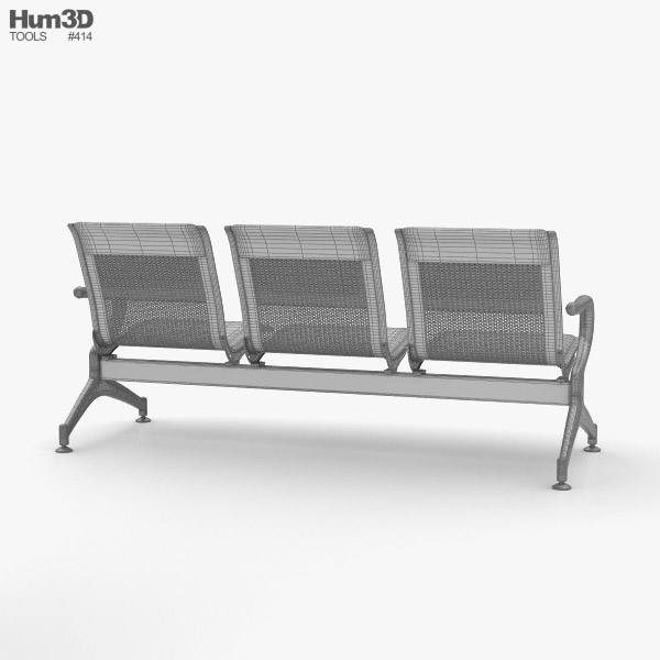 Waiting chair 3D model - Download in MAX, OBJ, FBX, C4D