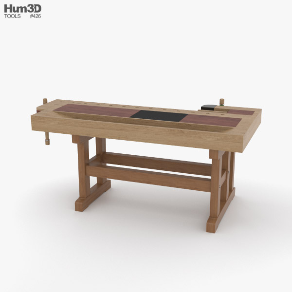 Woodworking Workbench 3D model - Download in MAX, OBJ, FBX, C4D