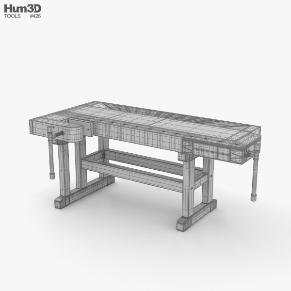 Woodworking Workbench 3D model - Download in MAX, OBJ, FBX, C4D