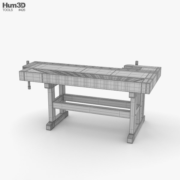 Woodworking Workbench 3D model - Download in MAX, OBJ, FBX, C4D
