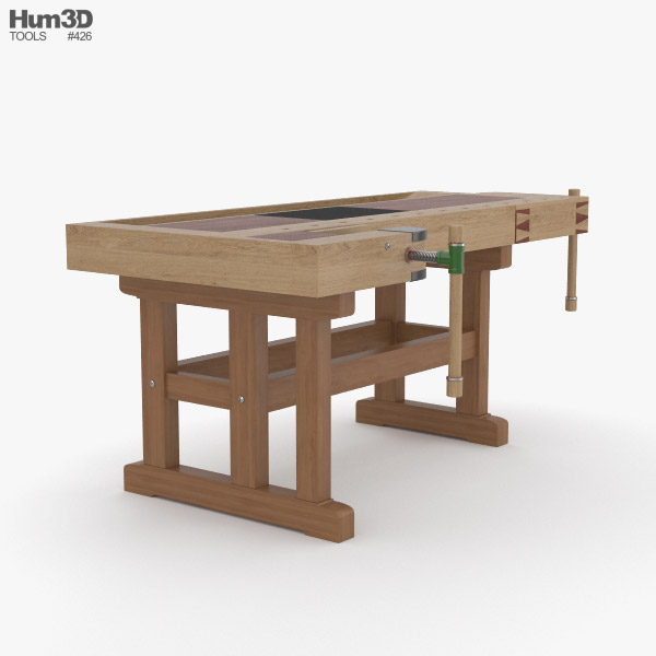 Woodworking Workbench 3D model - Download in MAX, OBJ, FBX, C4D