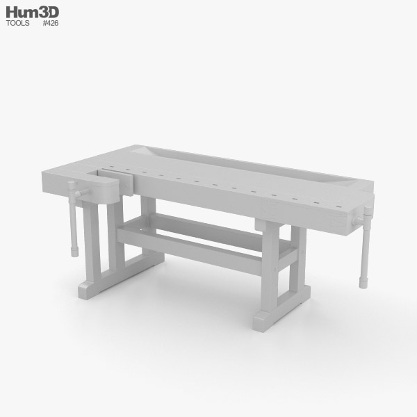 Woodworking Workbench 3D model - Download in MAX, OBJ, FBX, C4D