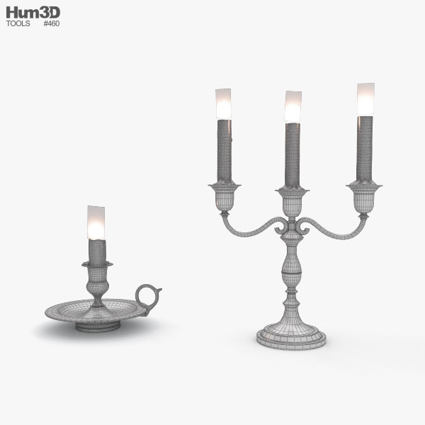 Candlestick 3D model - Download in MAX, OBJ, FBX, C4D