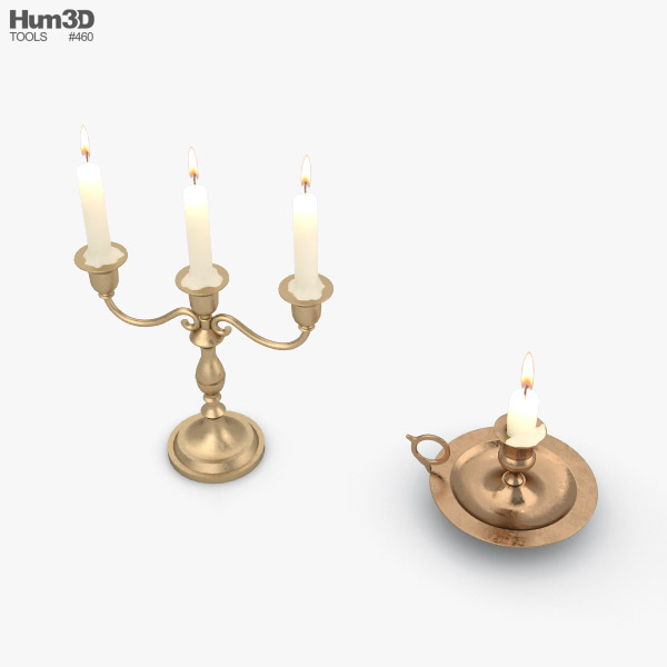 Candlestick 3D model - Download in MAX, OBJ, FBX, C4D