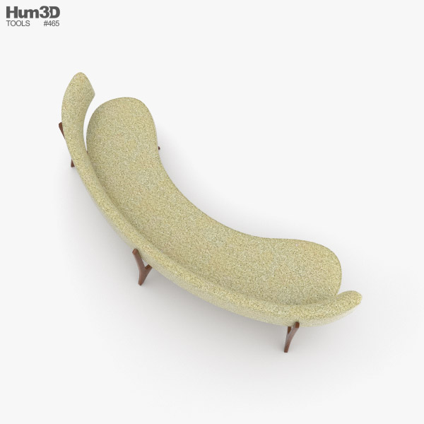 Curved Bench 3D model - Download in MAX, OBJ, FBX, C4D