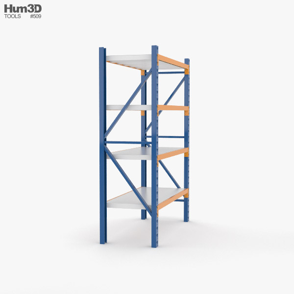 Warehouse Pallet Rack 3D model - Download in MAX, OBJ, FBX, C4D