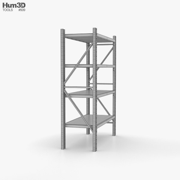 Warehouse Pallet Rack 3D model - Download in MAX, OBJ, FBX, C4D