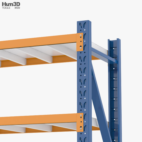Warehouse Pallet Rack 3D model - Download in MAX, OBJ, FBX, C4D