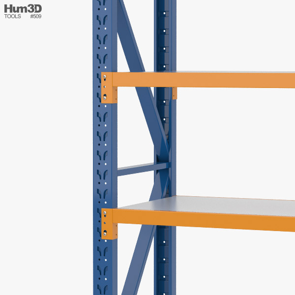 Warehouse Pallet Rack 3D model - Download in MAX, OBJ, FBX, C4D