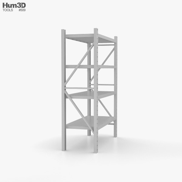 Warehouse Pallet Rack 3D model - Download in MAX, OBJ, FBX, C4D