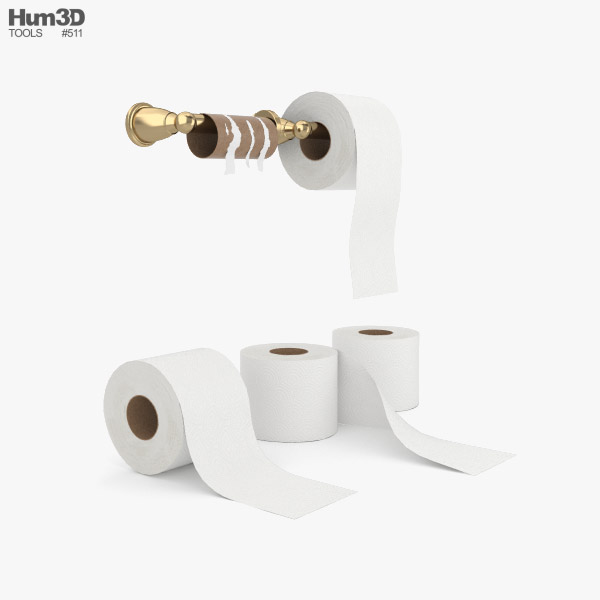 Toilet Paper 3D model - Download in MAX, OBJ, FBX, C4D
