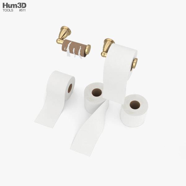 Toilet Paper 3D model - Download in MAX, OBJ, FBX, C4D